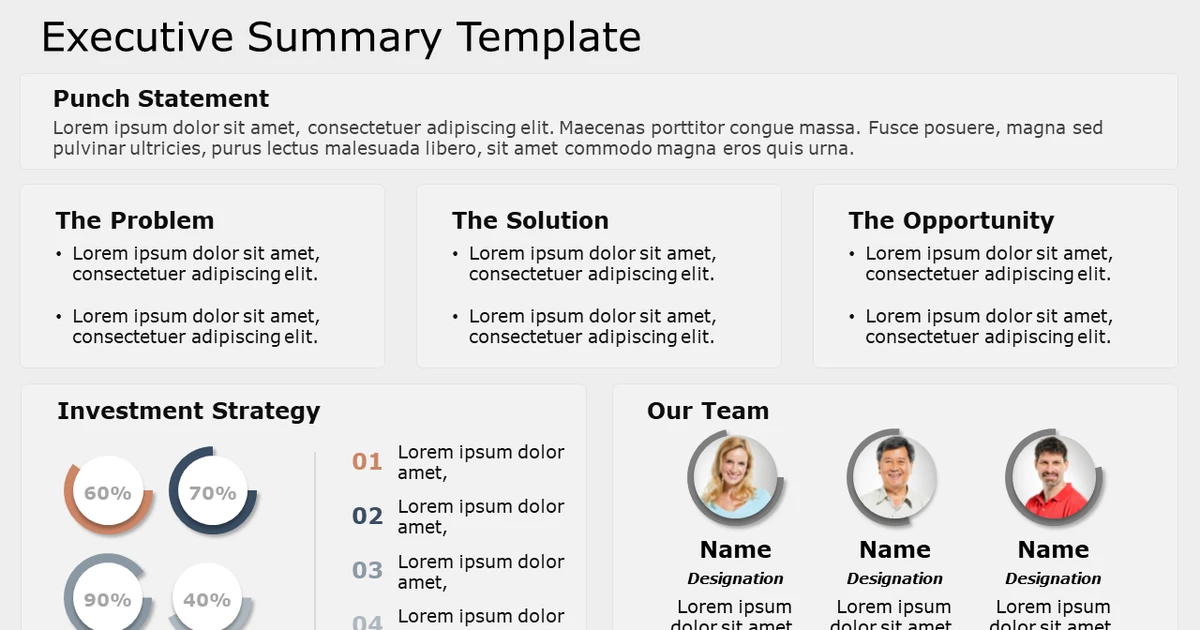 5 Premium Free Executive Summary Template 2021